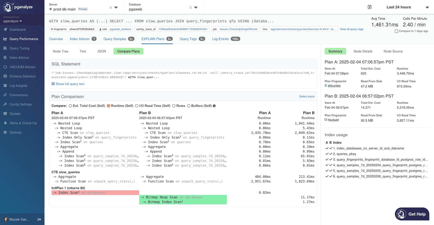 Comparing EXPLAIN Plans is hard (and how pganalyze does it)