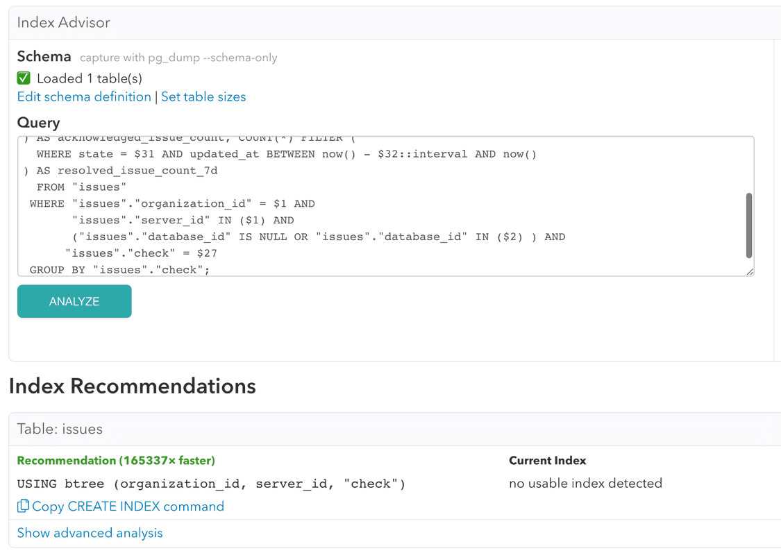 A better way to index your Postgres database: pganalyze Index Advisor