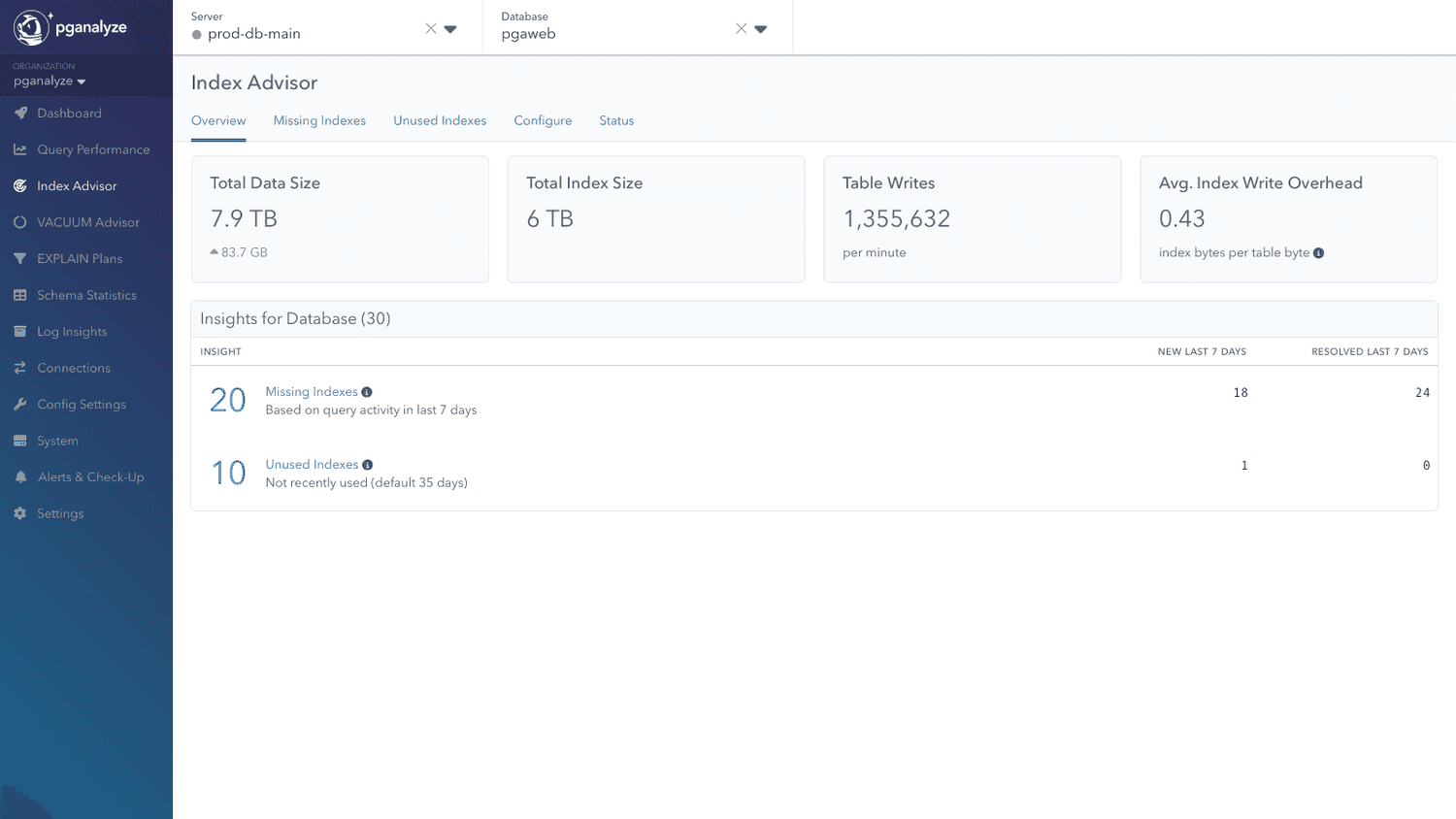 Index Advisor: Getting Started · pganalyze