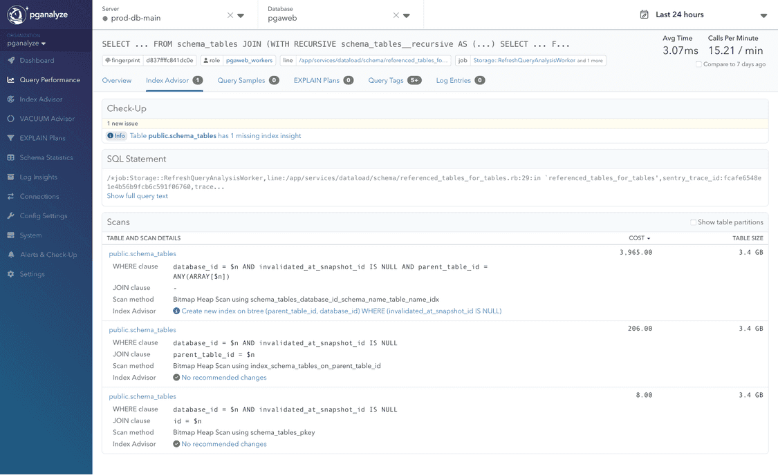 Index Advisor: Getting Started · pganalyze